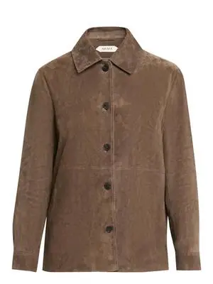 ARMA Vicky Lamb Suede Shirt Jacket - Soil