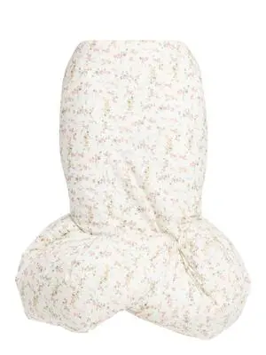 Marc Jacobs Floral Print Padded Bubble Hem Skirt - White Multi