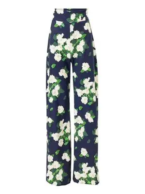 Carolina Herrera Diane High-rise Floral Wide-leg Pants - Midnight Multi