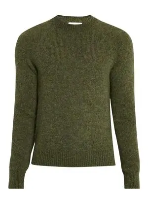 Dries Van Noten Alpaca-blend Crewneck Sweater - Forest