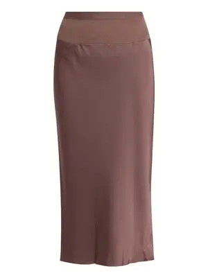 Rick Owens Satin Bias Midi-skirt Grape
