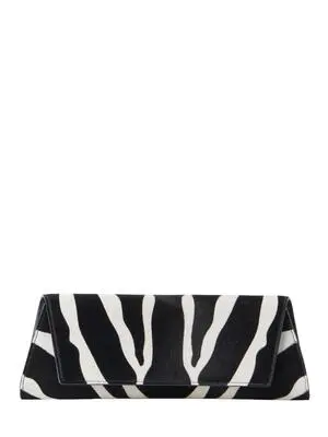 Akris Small -print Calf Hair Clutch Bag - Zebra