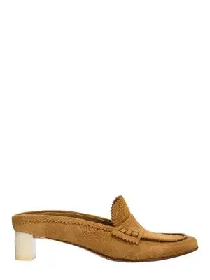 MAISON MARGIELA 25mm Suede Mule Loafers - Tan