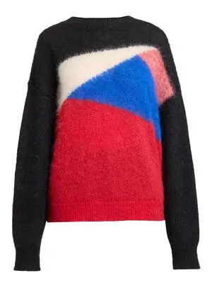ISABEL MARANT ÉTOILE Leoncia Colorblock Mohair-wool Oversized Sweater