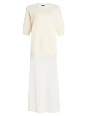 SEROYA Arwen Knit Maxi Dress - Eggshell