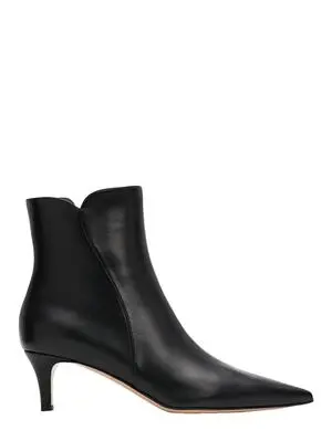 GIANVITO ROSSI 55mm Vitello Leather Ankle Boots Nero