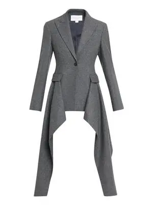 MICHAEL KORS Draped Single-button Wool Blazer