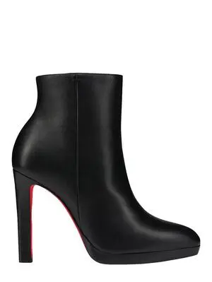 CHRISTIAN LOUBOUTIN 120mm Fannylove Leather Booties - Black