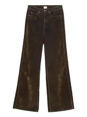 Cinq À Sept Betsy Flocked Jeans - Dark Olive