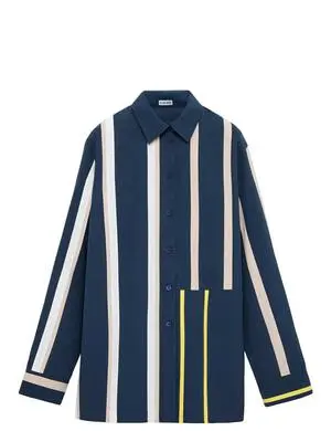 Loewe Stripe Paneled Button-down Shirt - Multicolor