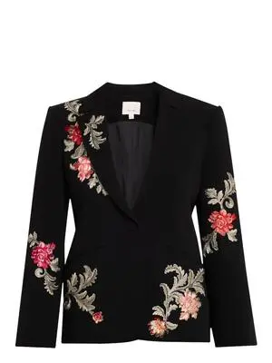 CINQ À SEPT Karlie Rococo Embroidered Blazer