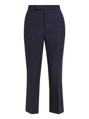 Maria Mcmanus High-rise Straight-leg Crop Trousers - Midnight Navy