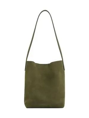 MANSUR GAVRIEL Everyday Cabas Small Suede Shoulder Bag - Algae