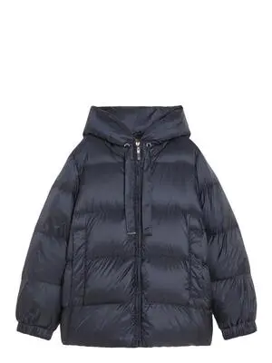 Max Mara Seia Hooded Water-resistant Down Jacket Midnight Blue
