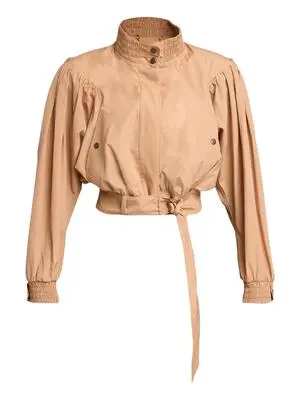 CHLOÉ Technical Cotton Puff-sleeve Crop Jacket