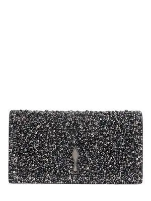 CHRISTIAN LOUBOUTIN Bettina Bead-encrusted Leather Clutch Bag