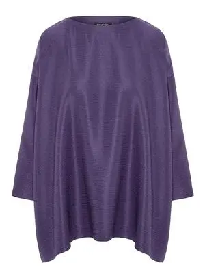 Eskandar Wide A-line Scoop Neck Top Long Length - Tincture