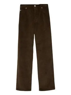 Loewe Mid-rise Corduroy Straight-leg Trousers - Brown