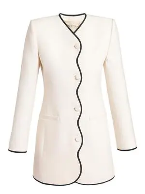 Valentino Garavani Wave Trim Minidress - Beige/black