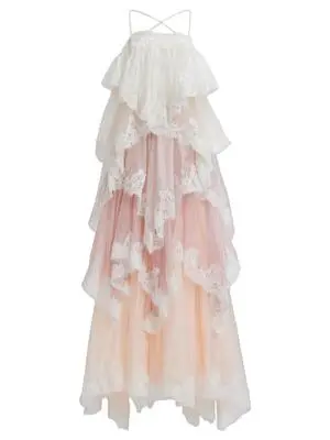 AJE Ophelia Tiered Lace Gown