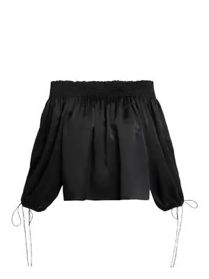 Chloé Silk Off-the-shoulder Top - Black
