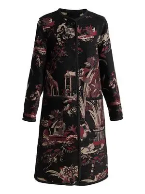 Etro Toile Brocade Single-breasted Long Coat - Multicolor