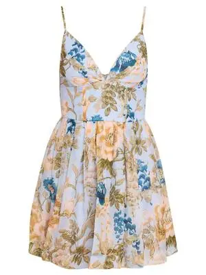 Cara Cara Pero Floral Mini Dress - Flora Meadows