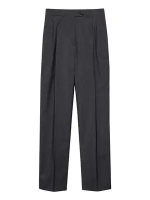 PRADA Pleated Mohair-wool Straight-leg Trousers
