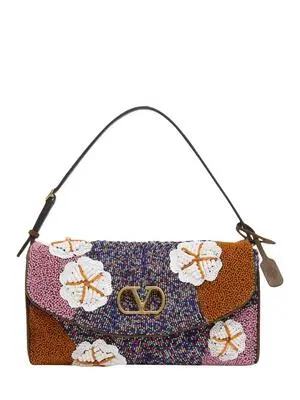 Valentino Garavani Devain Floral Beaded Top-handle Bag - Multi