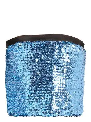 Marc Jacobs Sequined Strapless Top - Blue