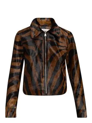 Simkhai Daria Calf Hair Jacket - Zebra
