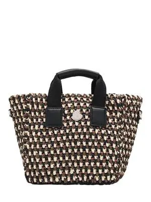 Moncler Caradoc Micro Raffia Crochet Tote Bag - Multi