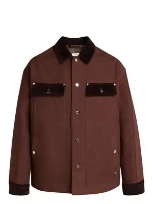 CASABLANCA Cotton Monogram Corduroy-trim Shirt Jacket