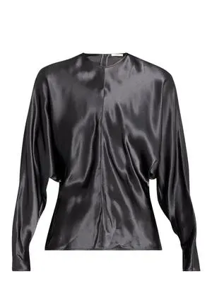 FFORME Sylvie Satin Dolman-sleeve Top - Grey