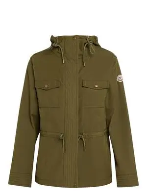 Moncler Serin Hooded Cotton-blend Parka - Olive