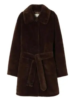 BURBERRY Belvedere Faux Fur Car Coat