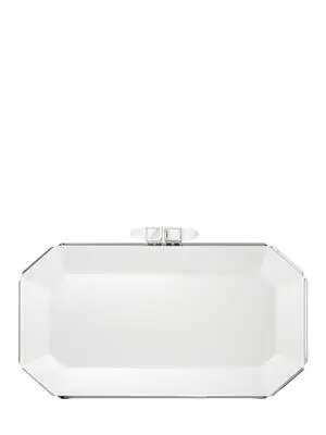 Judith Leiber Faye Geometric Clutch Silver