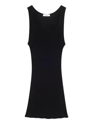 THE ROW Danel Wool-silk Rib Tank Top