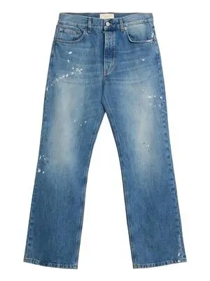 JEANERICA Paint Splatter Medium Blue Denim Jeans - Light Fres