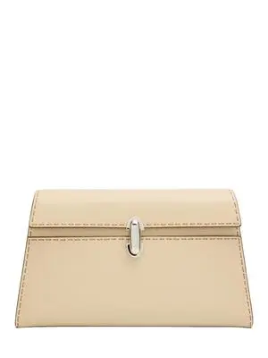 Savette Symmetry Leather Shoulder Bag - Bone