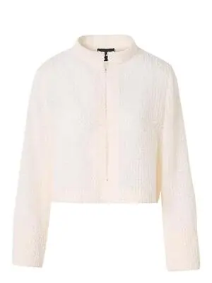 AKRIS Hockney Fringed Techno Short Bolero Jacket