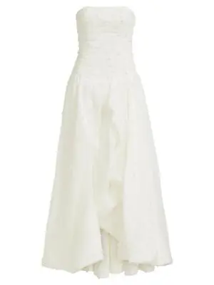 Aje Juniper Strapless Tulle Overlay Gown - Ivory