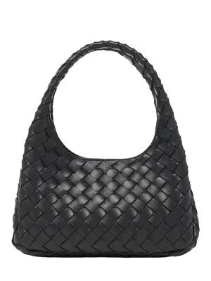 Bottega Veneta Baby Campana Leather Top Handle Bag Black