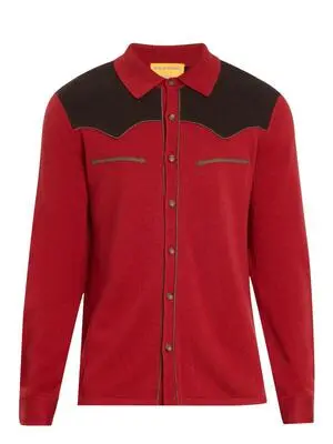 Guest In Residence Colorblocked Cashmere Shirt - Blue
