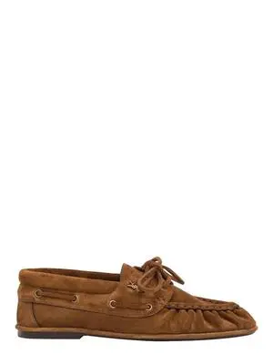 SAINT LAURENT Le Suede Boat Loafers