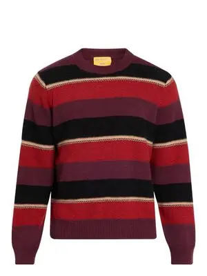 Guest In Residence Striped Cashmere Sweater - Fig Combo