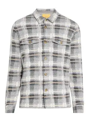 Guest In Residence Plaid Cashmere Shirt - Grey Multi