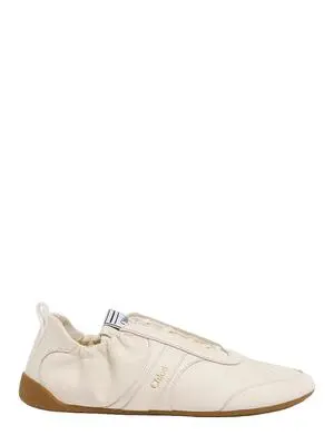 Chloé Kick Leather Low-top Sneakers - Eggshell