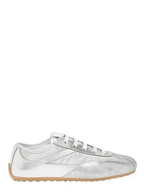 Alexander McQueen Boxe Low-top Leather Sneakers - Silver