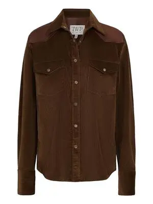 TWP Cowboy Take Me Away Corduroy Shirt - Pinecone